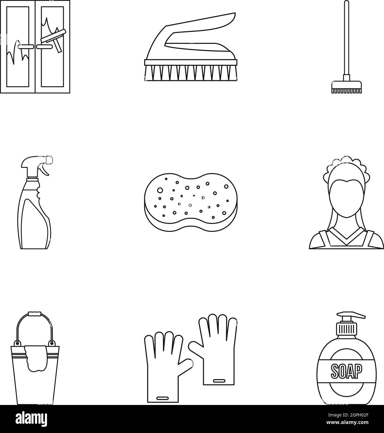 Cleansing icons set, outline style Stock Vector Image & Art - Alamy