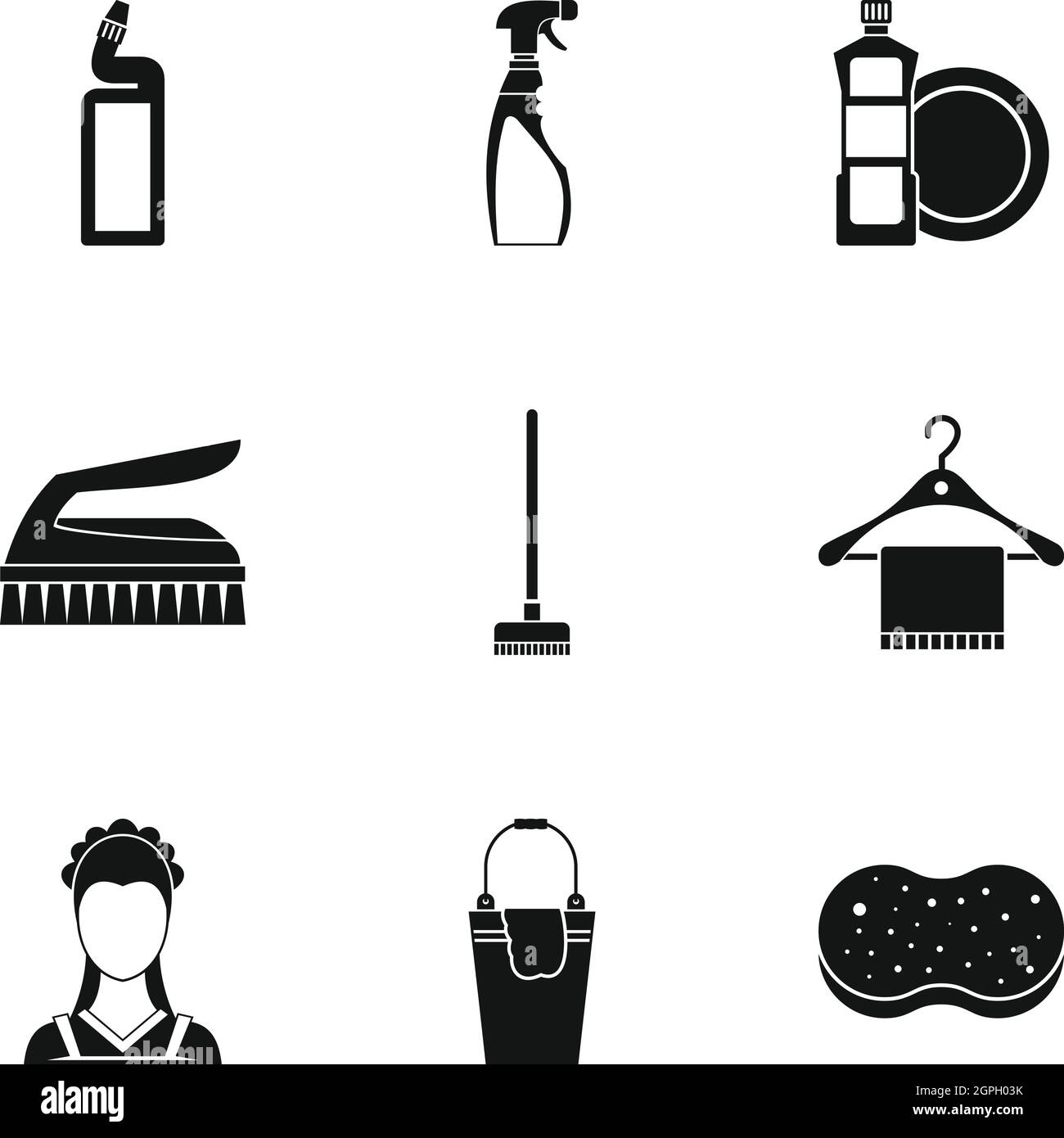 House cleaning icons set, simple style Stock Vector Image & Art - Alamy