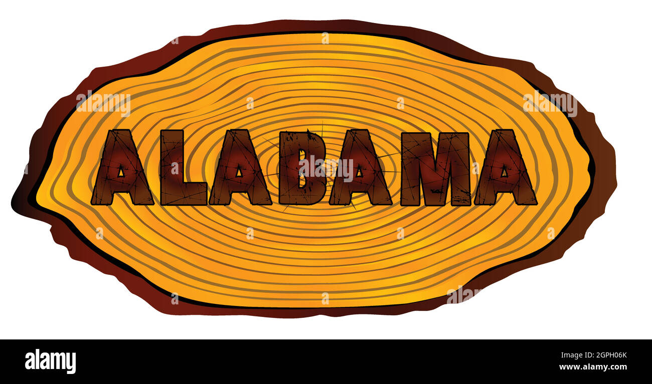 Alabama Log Sign Stock Vector Image & Art - Alamy