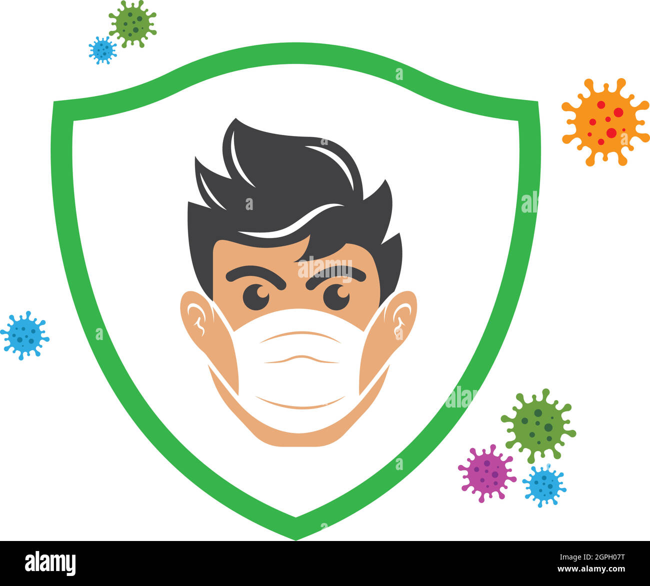 Infected face mask Cut Out Stock Images & Pictures - Alamy