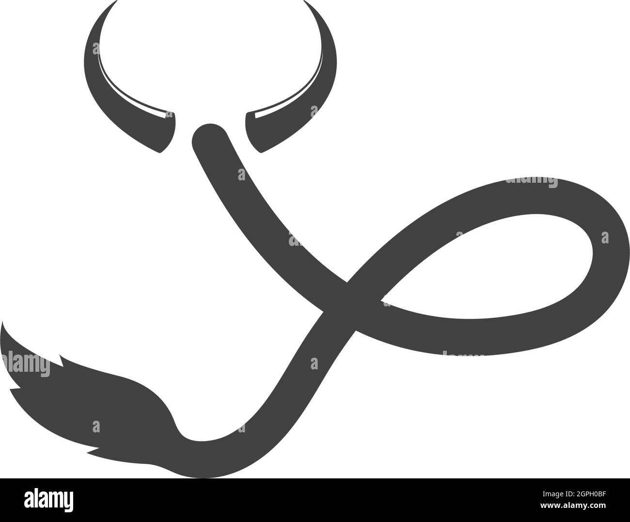 cow tail logo vector illustration template Stock Vector Image & Art - Alamy