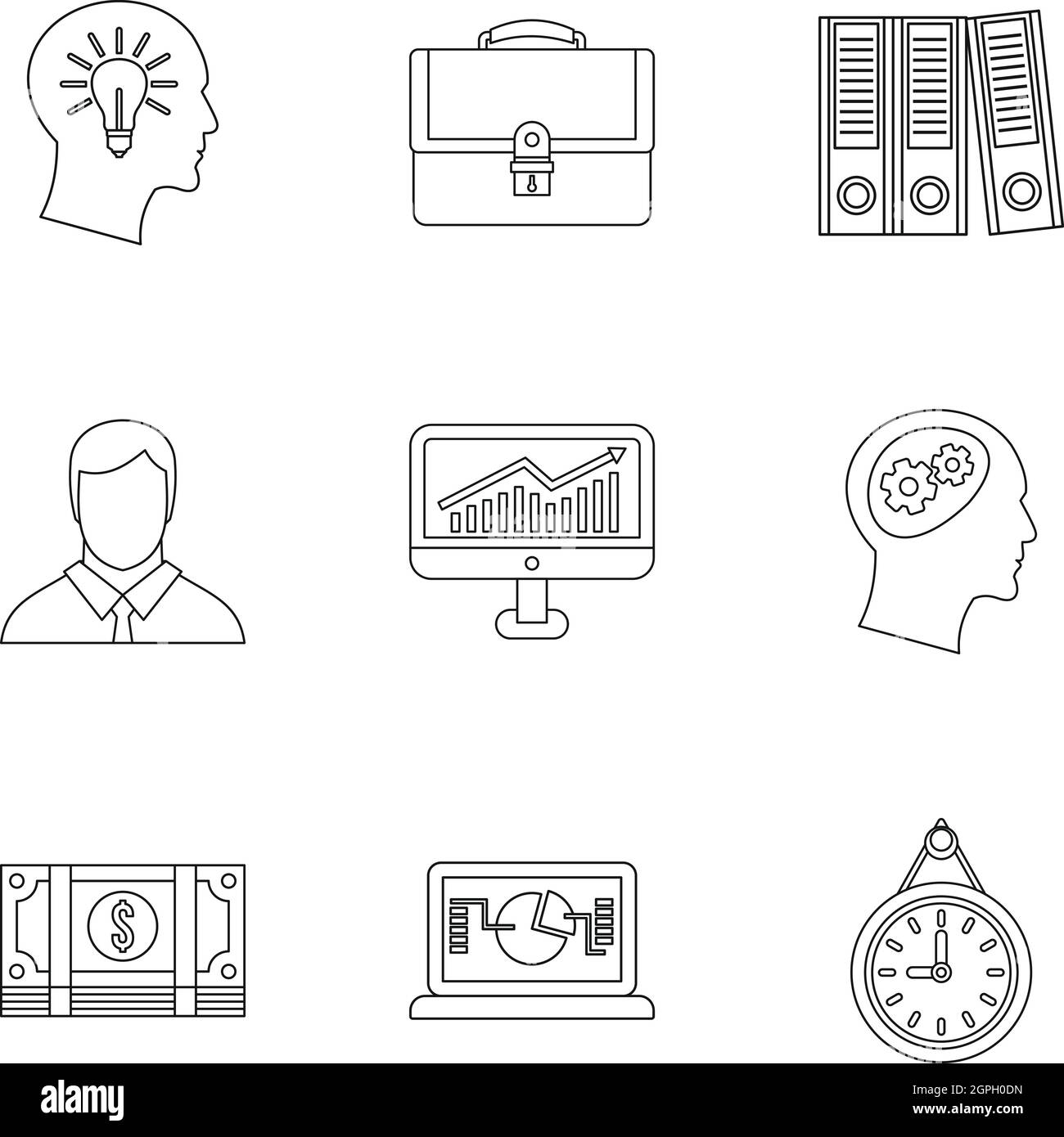 Firm icons set, outline style Stock Vector Image & Art - Alamy