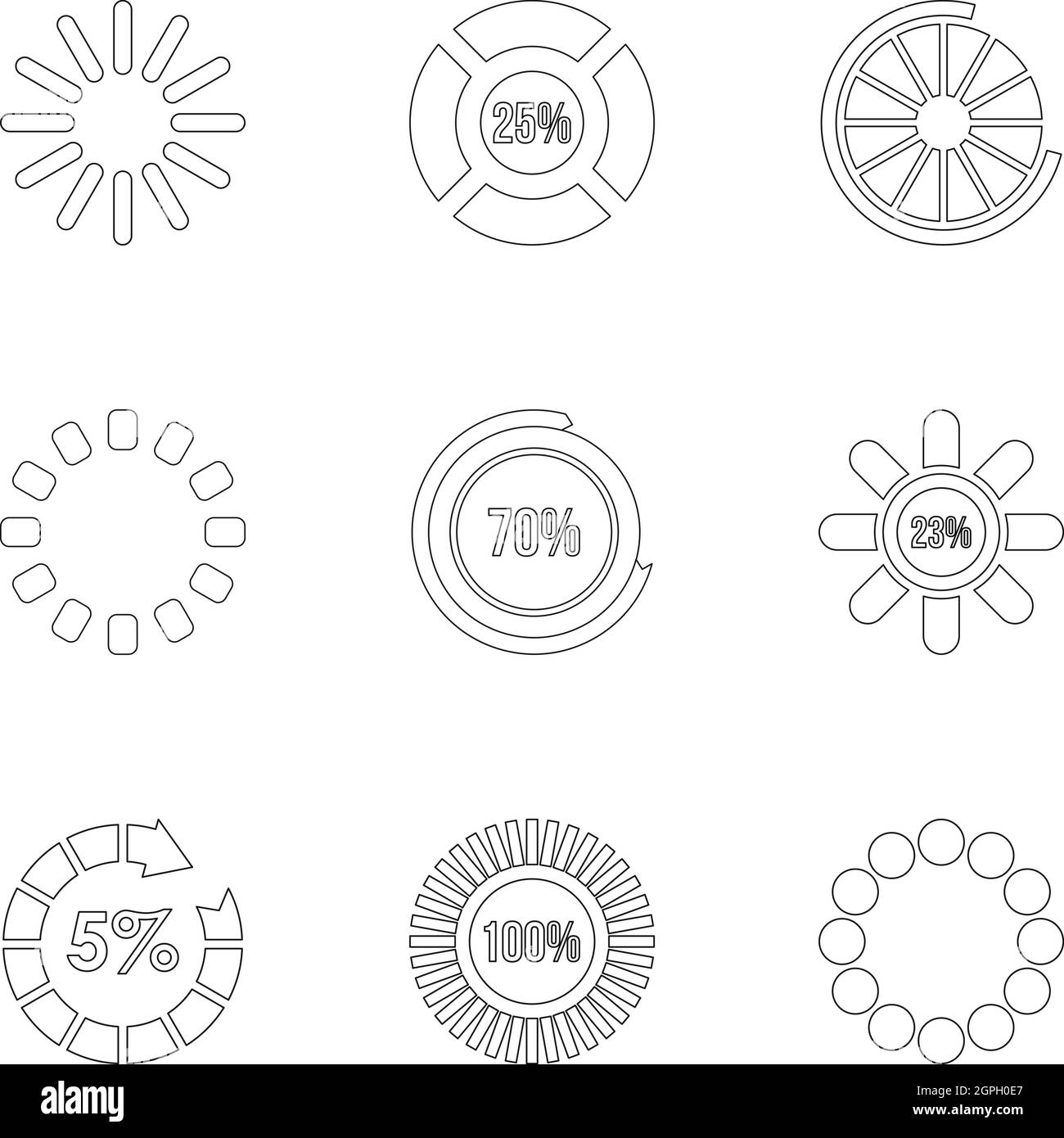 Download page icons set, outline style Stock Vector Image & Art - Alamy
