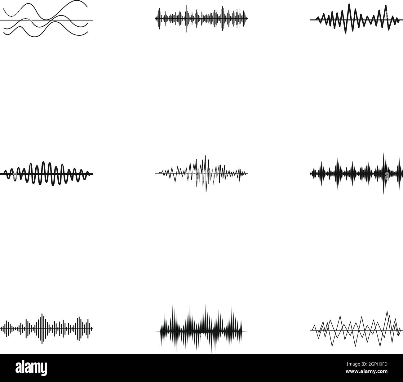Simple audio equalizer icon Black and White Stock Photos & Images - Alamy