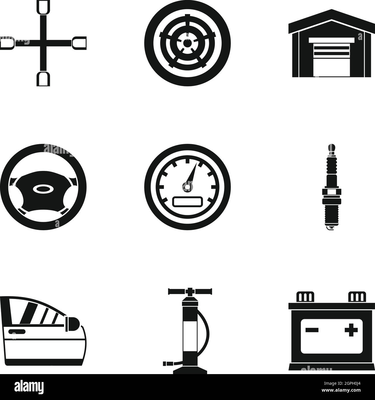 Garage icons set, simple style Stock Vector Image & Art - Alamy