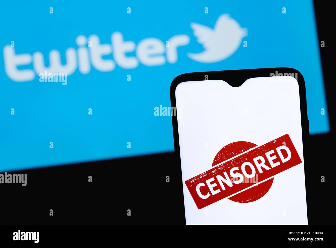 The photo illustrates the use of censorship in the social network ...