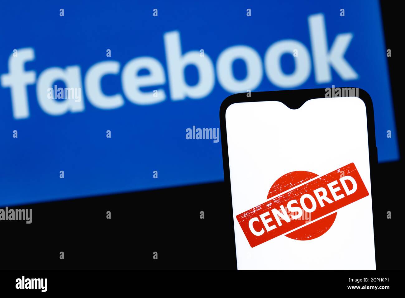 The photo illustrates the use of censorship in the social network ...