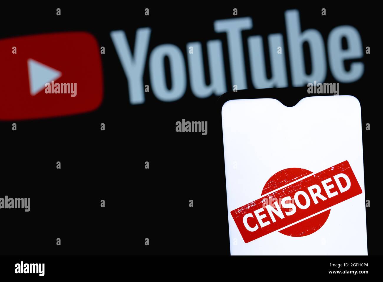 The photo illustrates the use of censorship in the online video ...