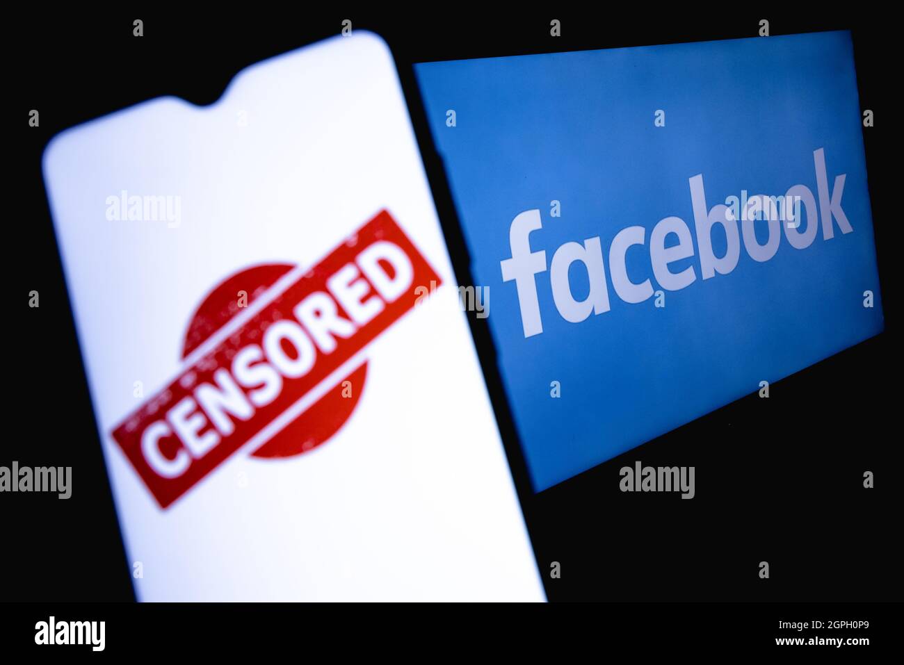 The photo illustrates the use of censorship in the social network ...