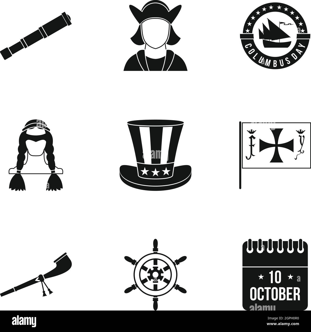 Pioneer icons set, simple style Stock Vector Image & Art - Alamy