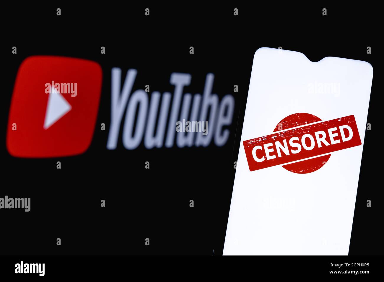The photo illustrates the use of censorship in the online video ...