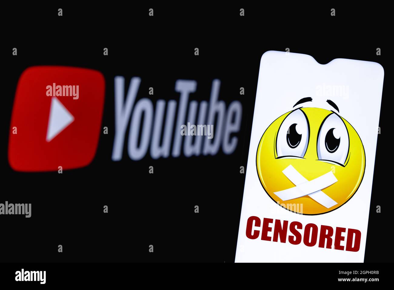 The photo illustrates the use of censorship in the online video ...