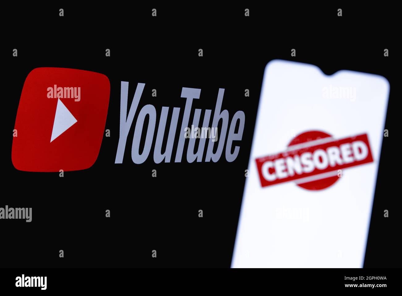 The photo illustrates the use of censorship in the online video ...