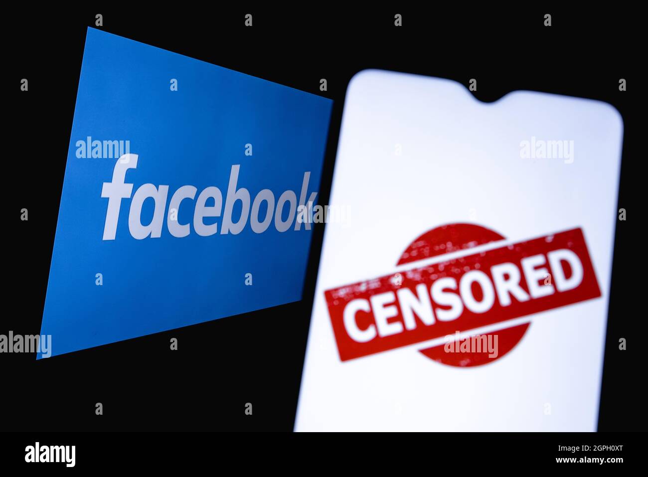 The photo illustrates the use of censorship in the social network ...