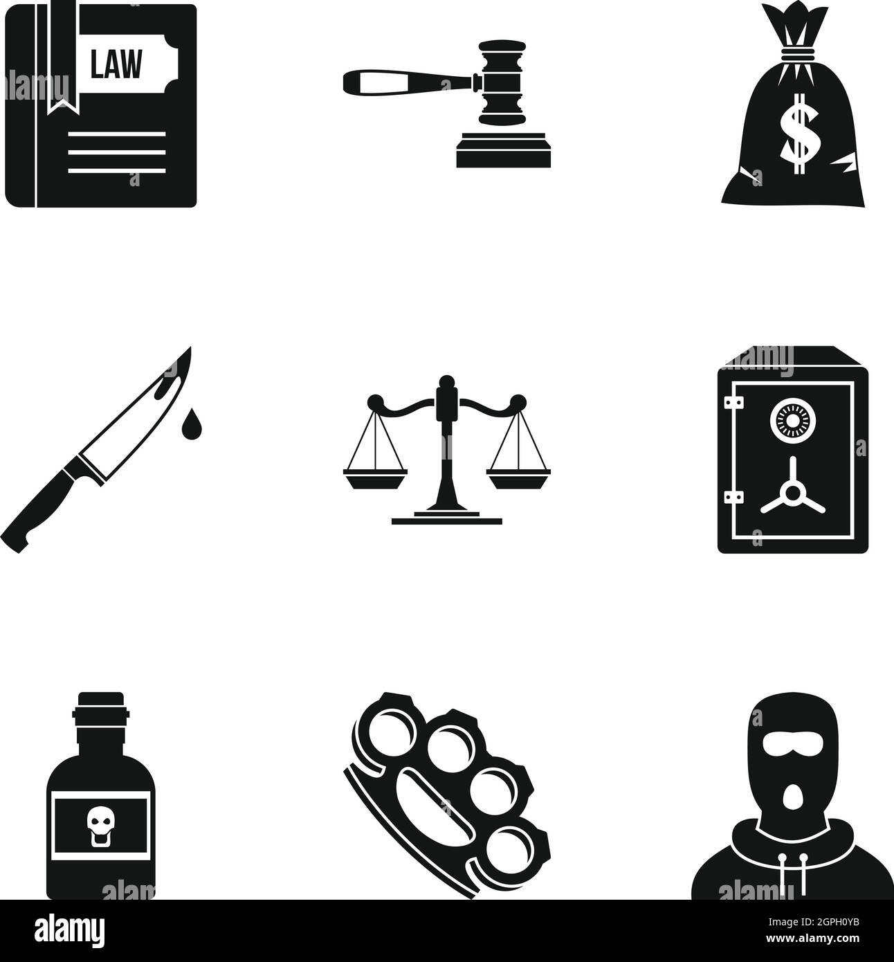 Robbery icons set, simple style Stock Vector Image & Art - Alamy