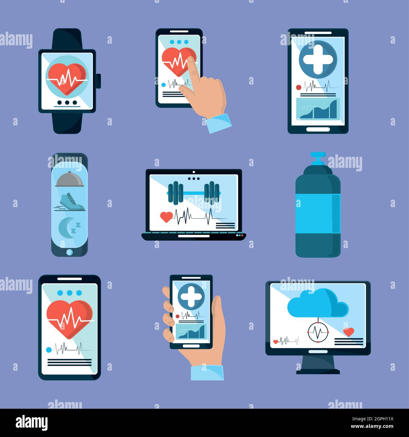 health care application, set Stock Vector Image & Art - Alamy