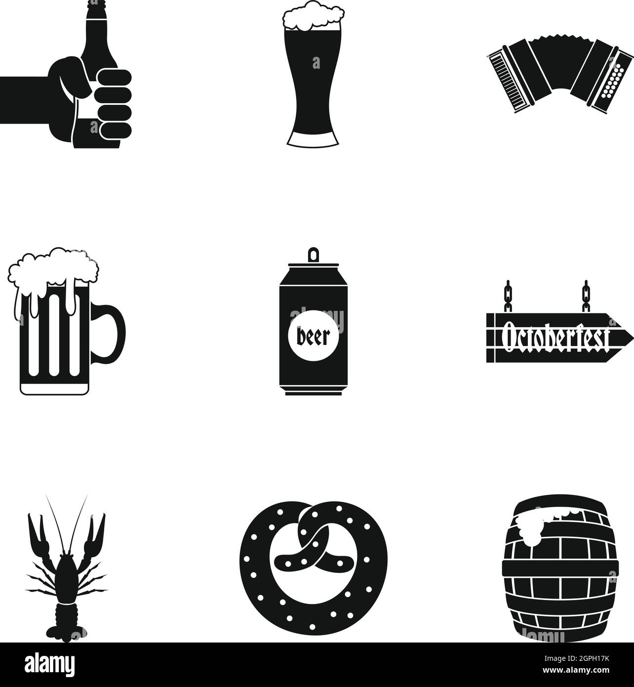 Beer icons set, simple style Stock Vector Image & Art - Alamy