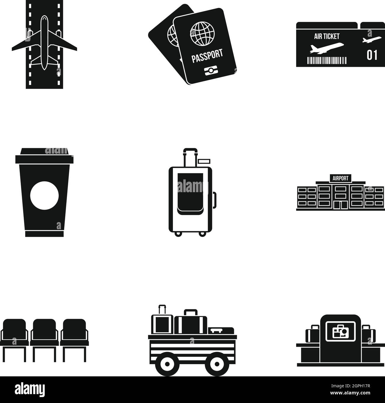 Plane flying on runway Black and White Stock Photos & Images - Alamy