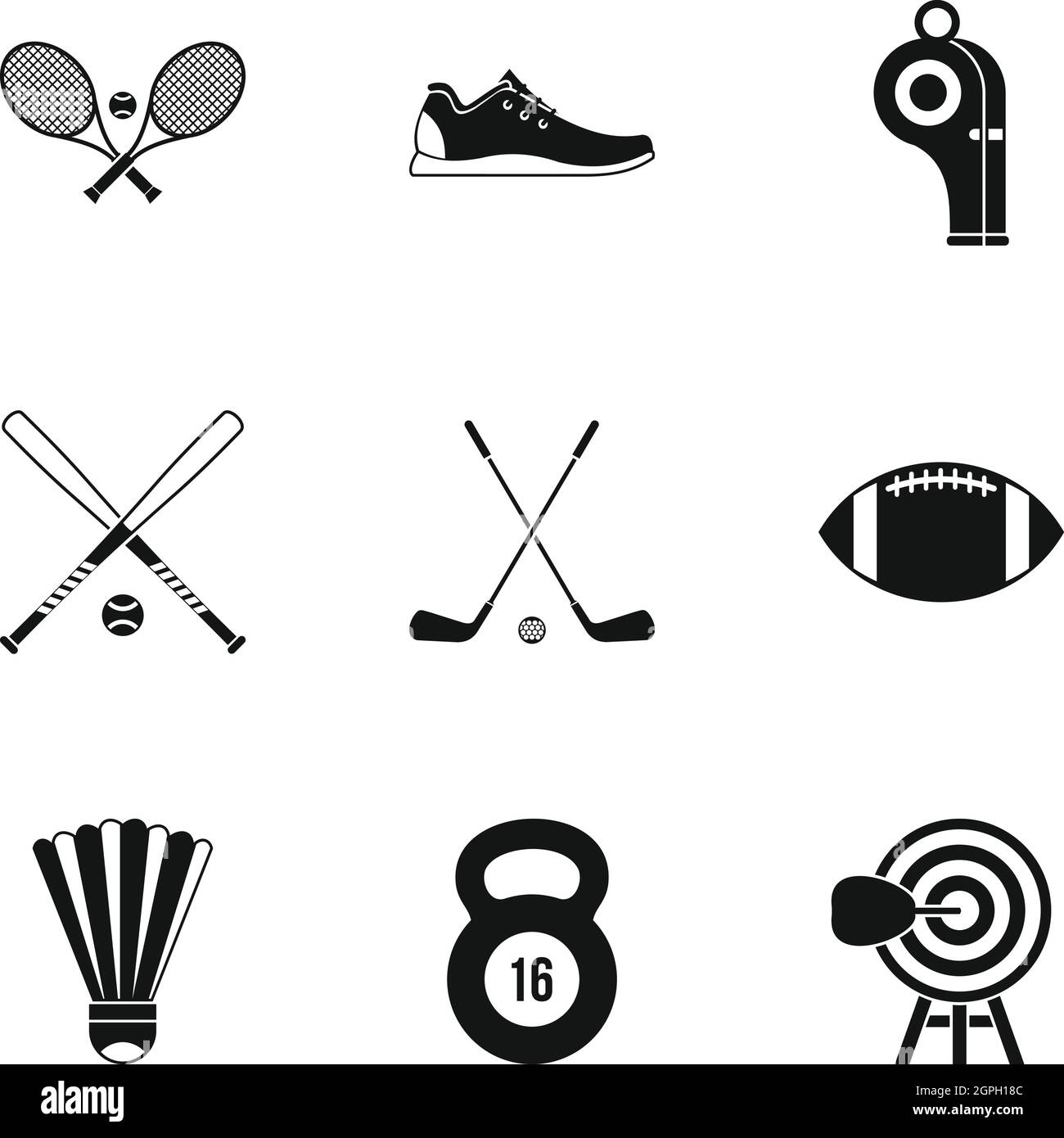 Training icons set, simple style Stock Vector Image & Art - Alamy