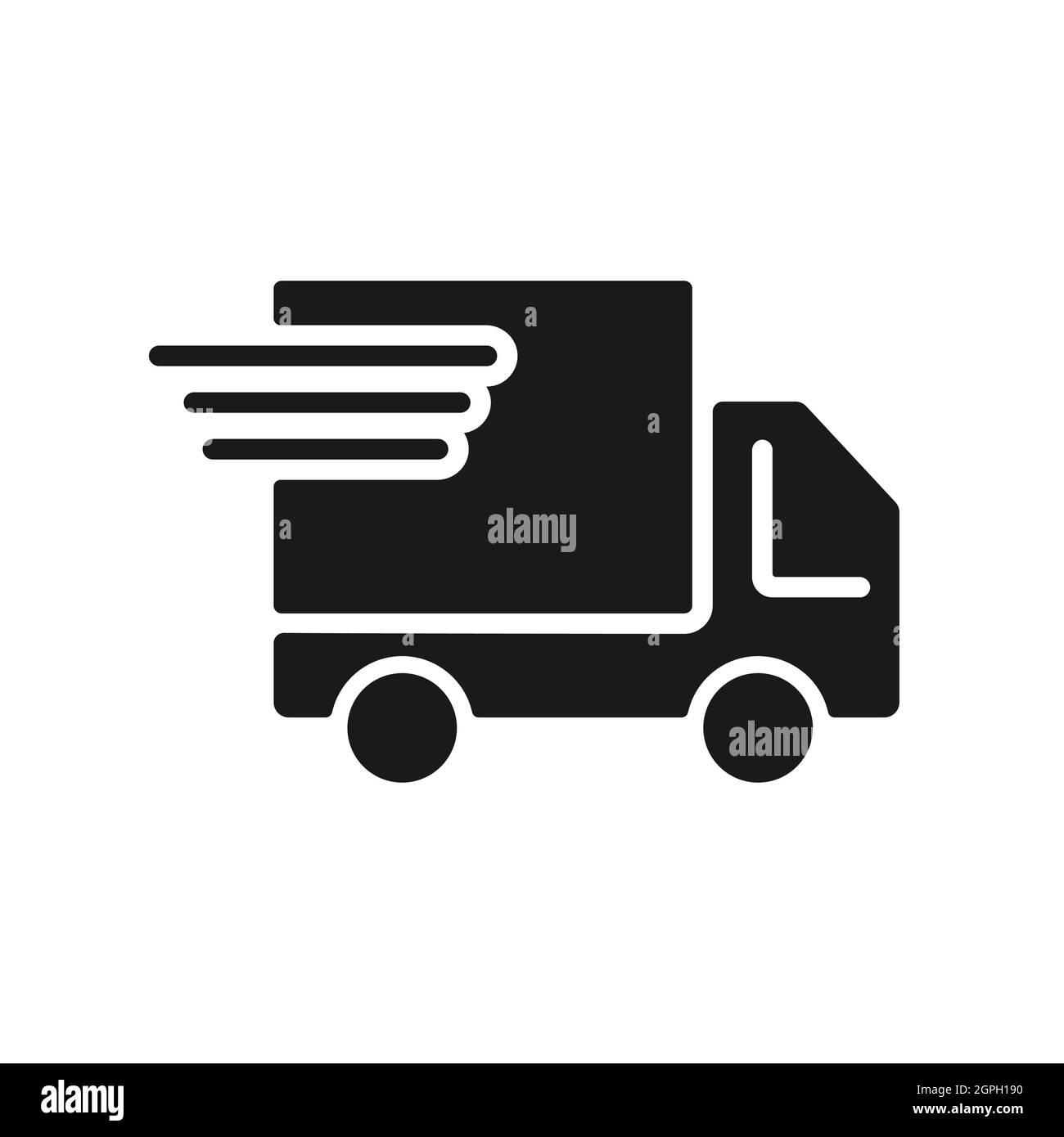 Delivery truck Black and White Stock Photos & Images - Alamy