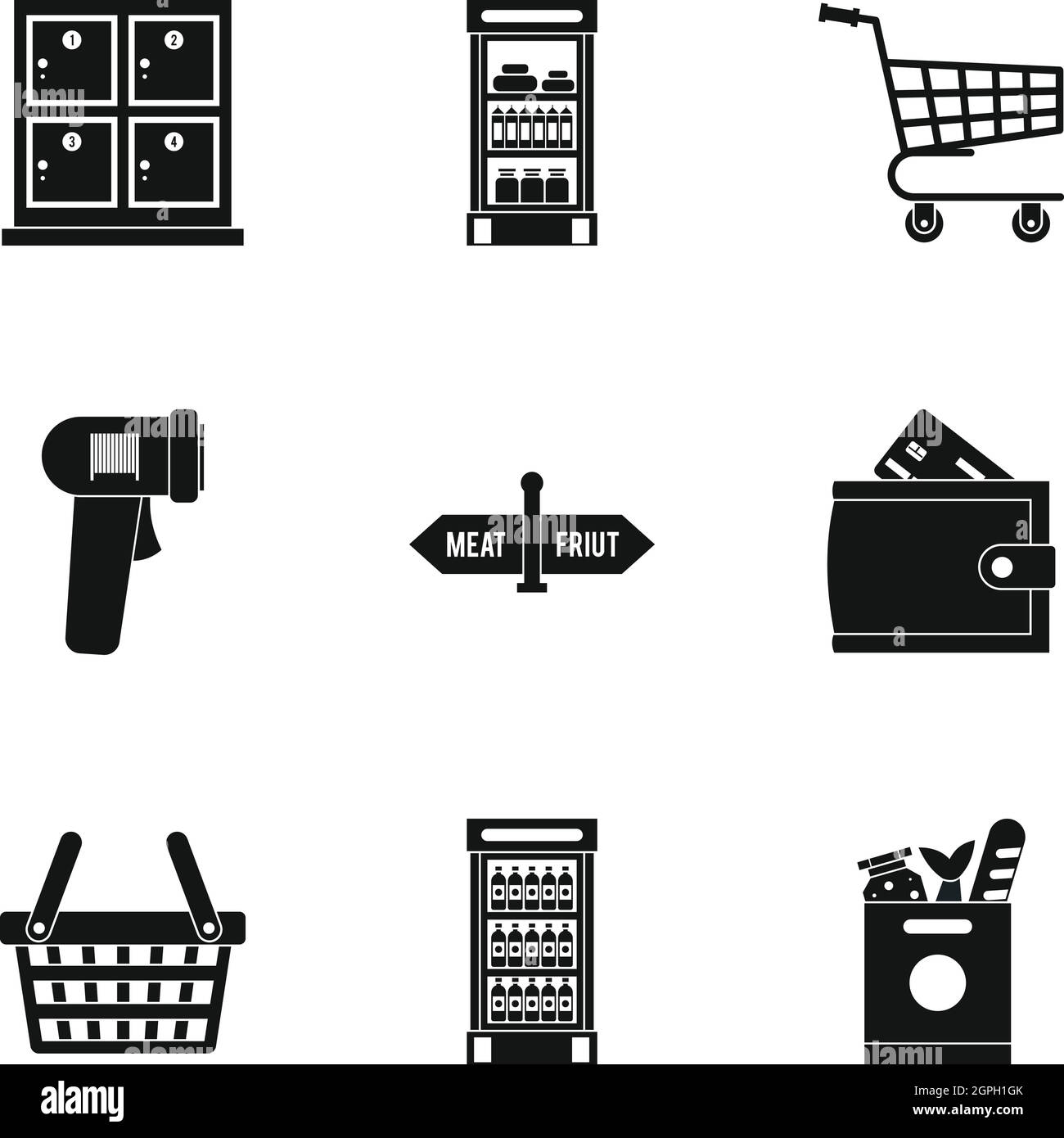 Black and white market Stock Vector Images - Alamy