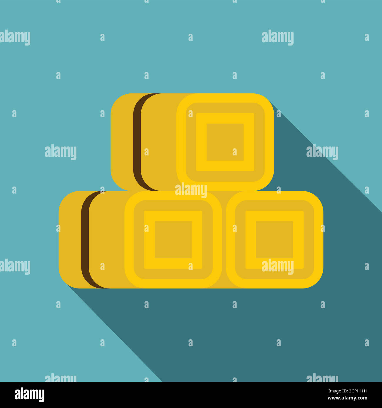 Hay bundles icon, flat style Stock Vector Image & Art - Alamy