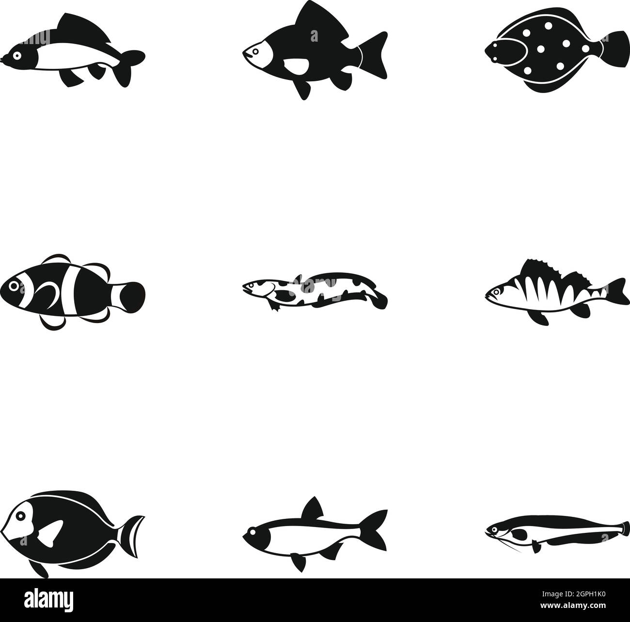 Ocean fish collection Stock Vector Images - Alamy