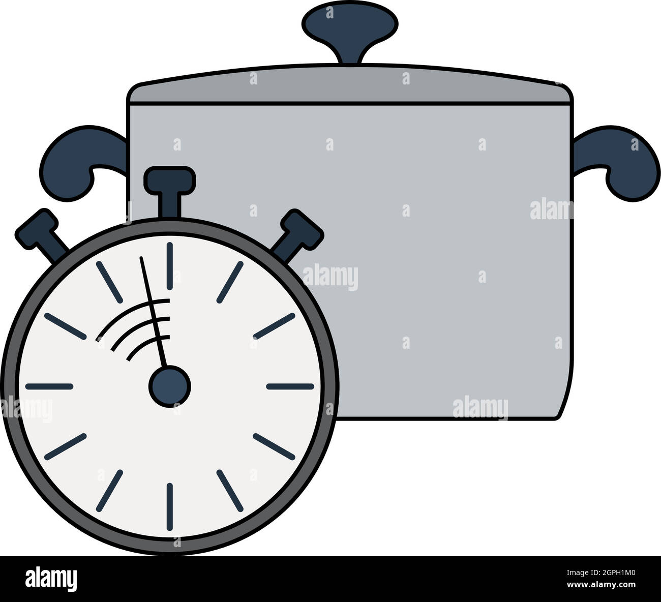 Pan With Stopwatch Icon Stock Vector Image & Art - Alamy