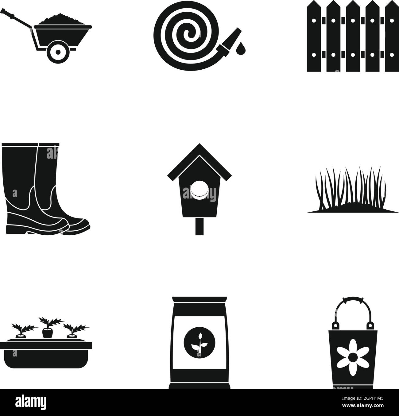 Farming icons set, simple style Stock Vector Image & Art - Alamy