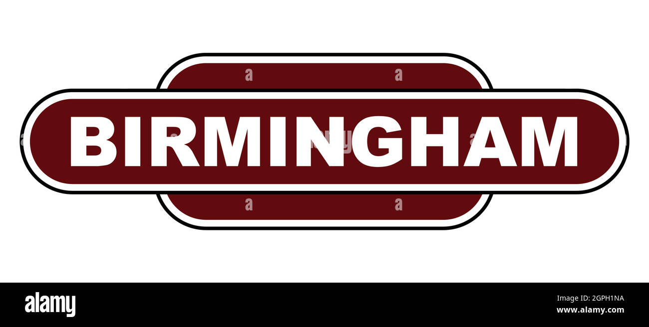 Old Fashioned Birmingham Station Name Sign Stock Vector Image & Art - Alamy