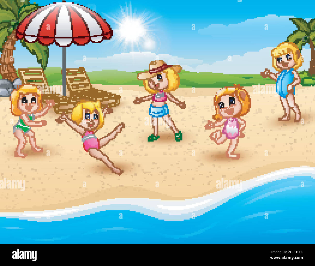 Kids playtime background cartoon Stock Vector Images - Alamy