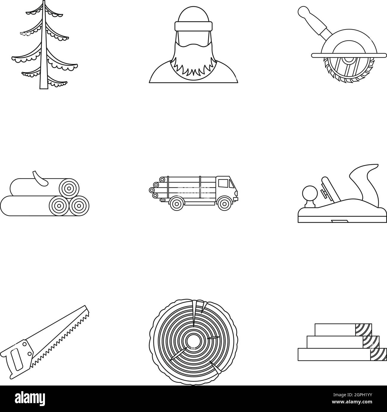 Firewood icon Black and White Stock Photos & Images - Alamy