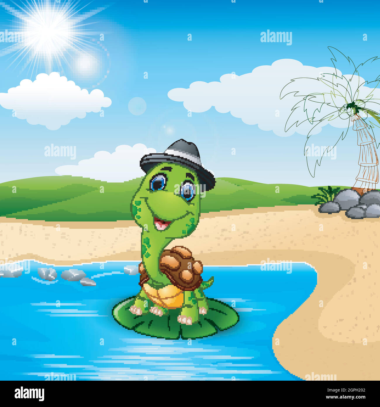 Cartoon character coconut water Stock Vector Images - Alamy