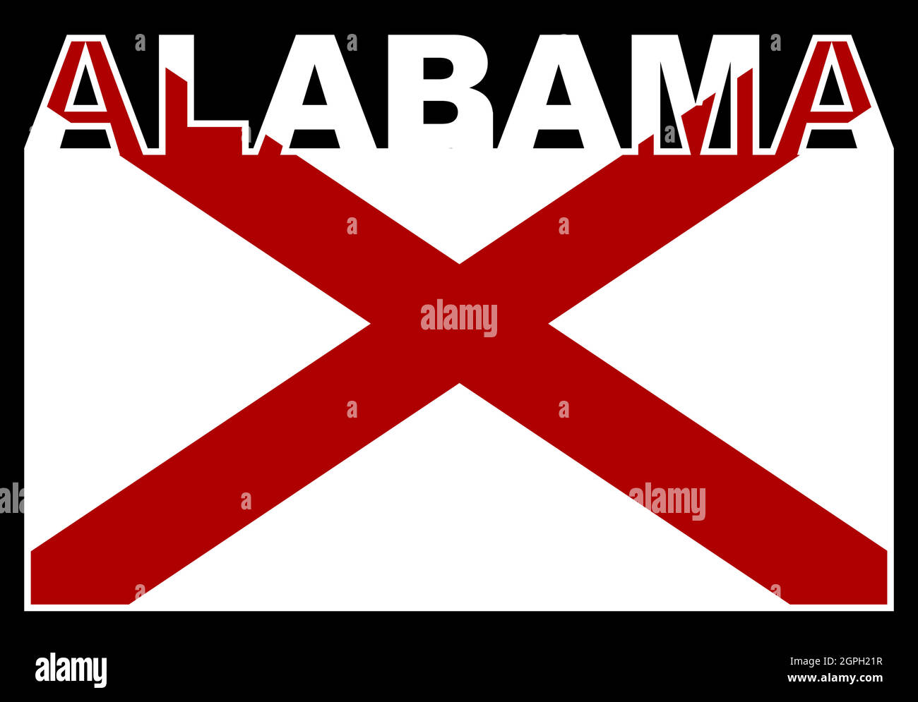 Alabama State Text Flag Stock Vector Image & Art - Alamy