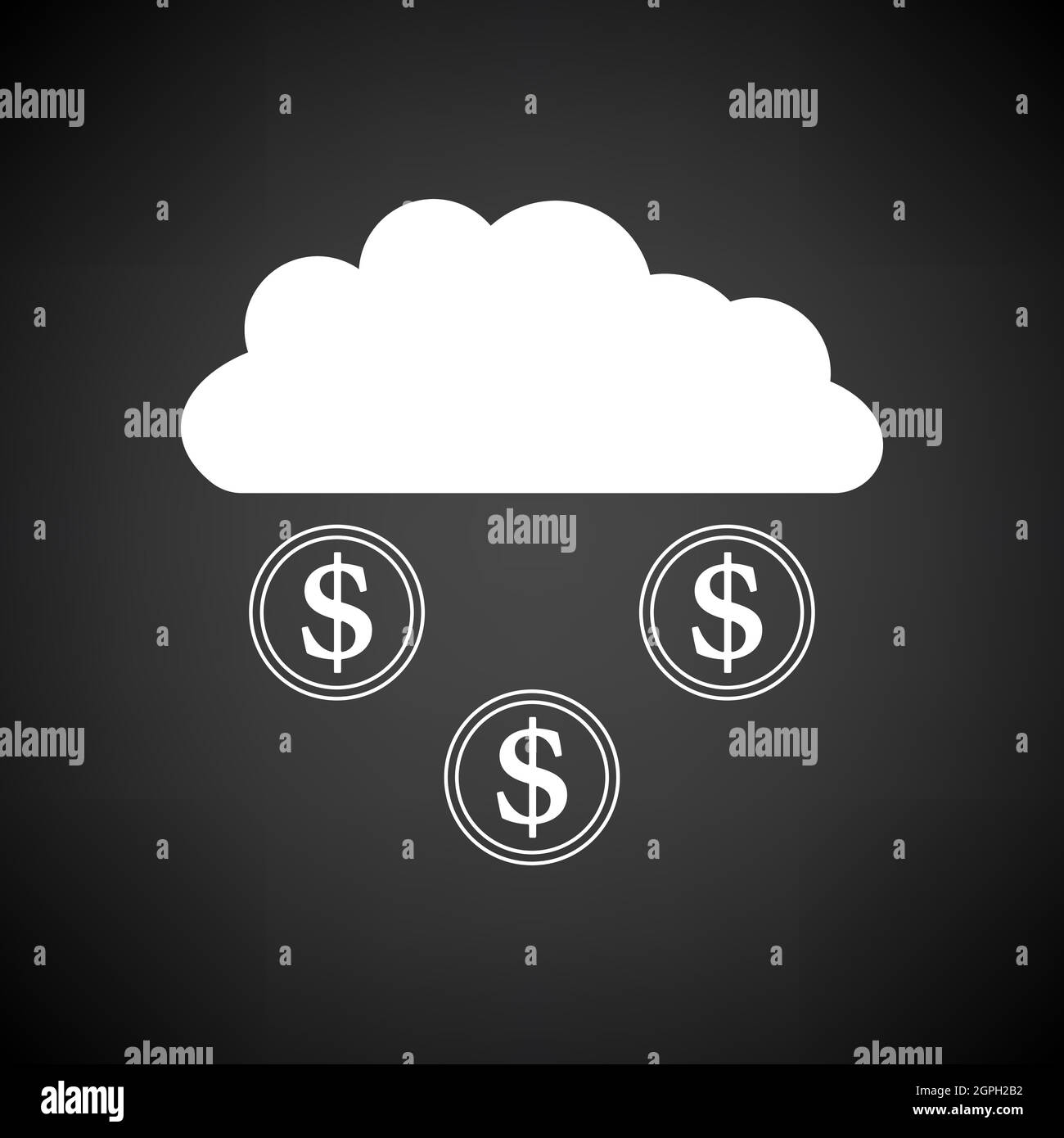 Coins Falling From Cloud Icon Stock Vector Image & Art - Alamy
