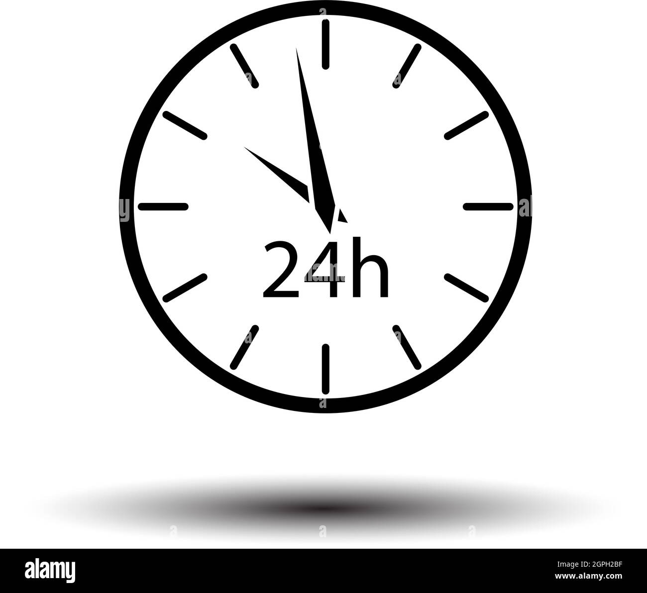 24 Hours Clock Icon Stock Vector Image & Art - Alamy