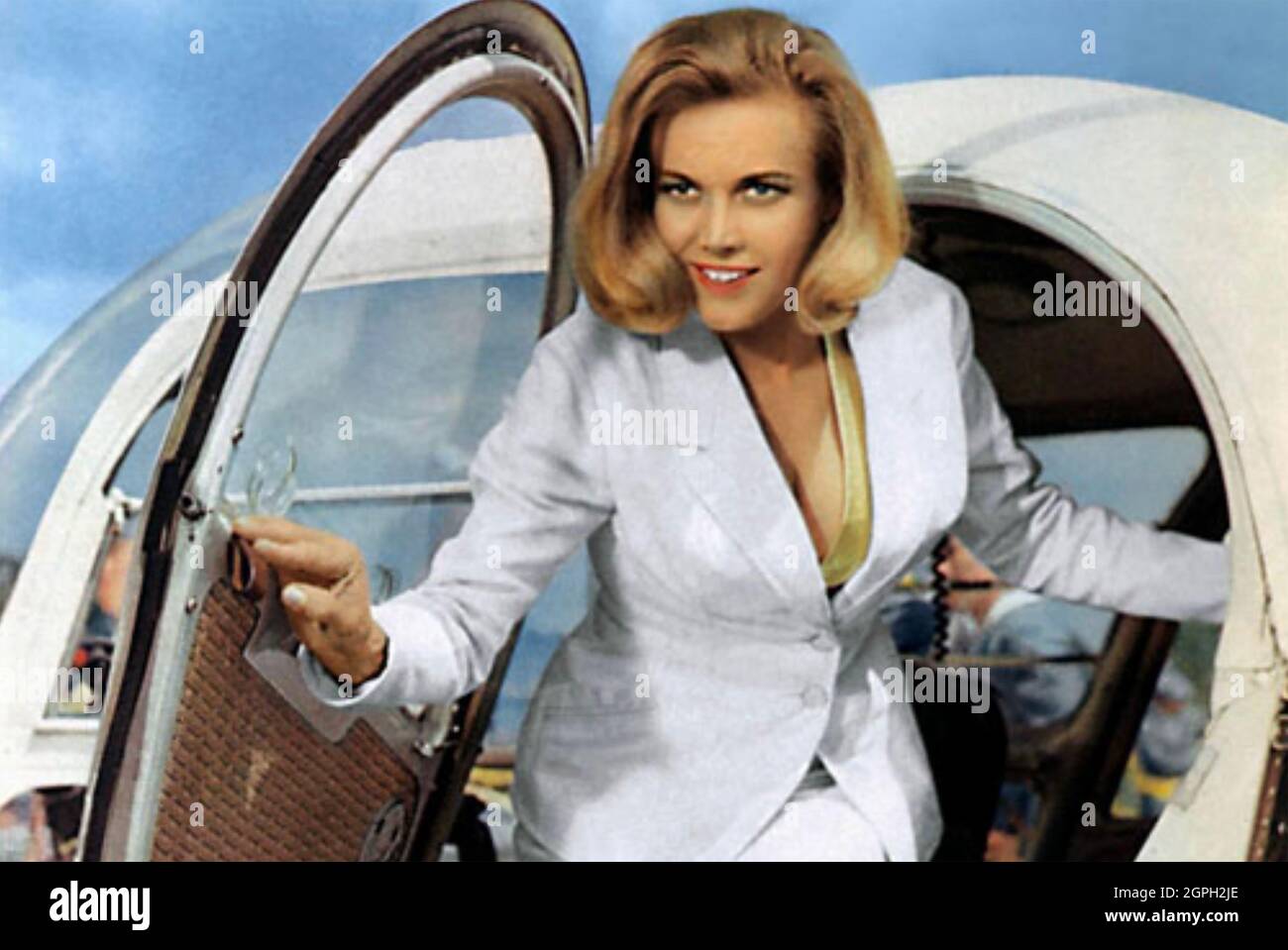 GOLDFINGER 1964 United Artists film with Honor Blackman as Pussy Galore Stock Photo - Alamy