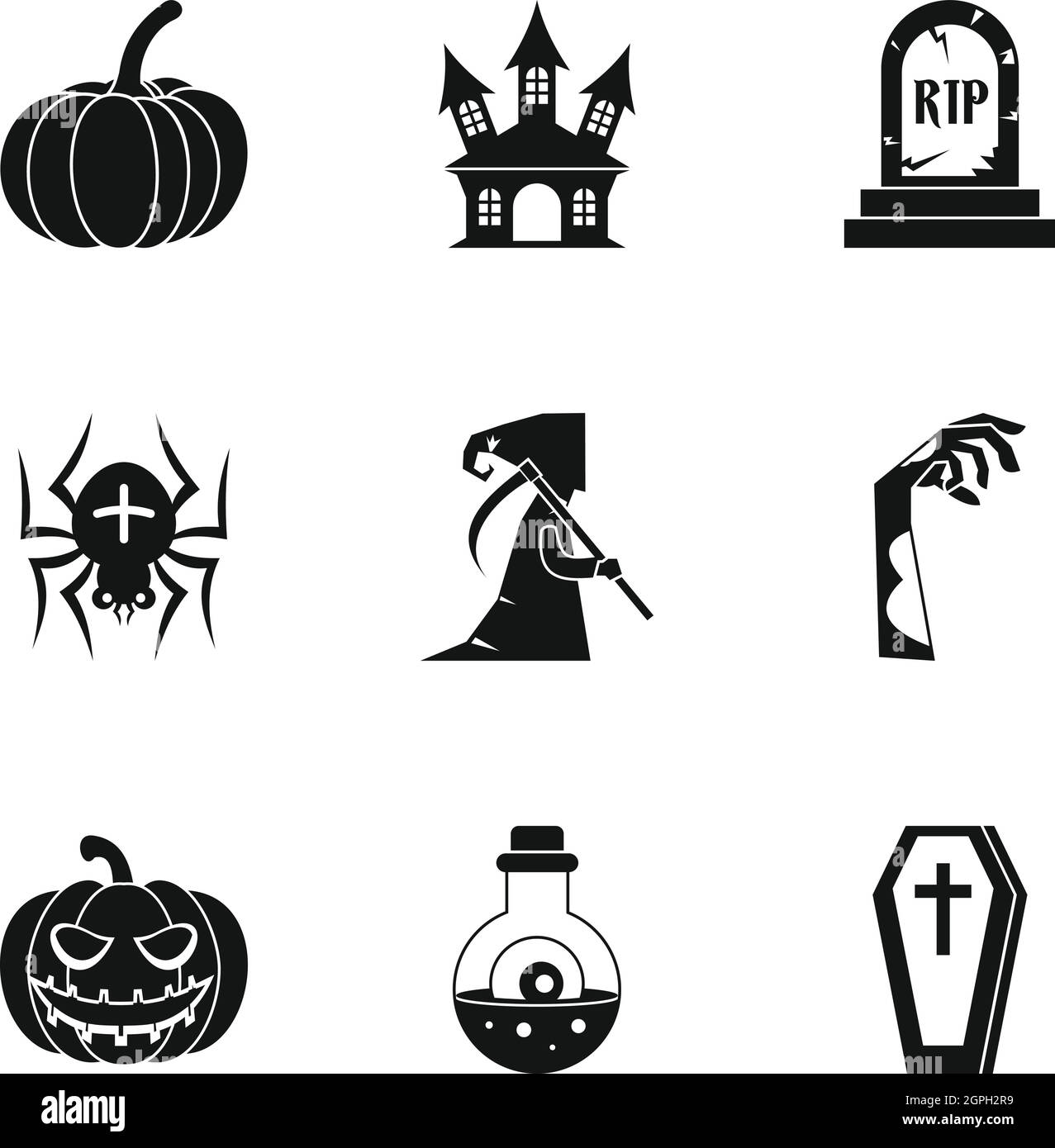 Zombie hand icon set Stock Vector Images - Alamy