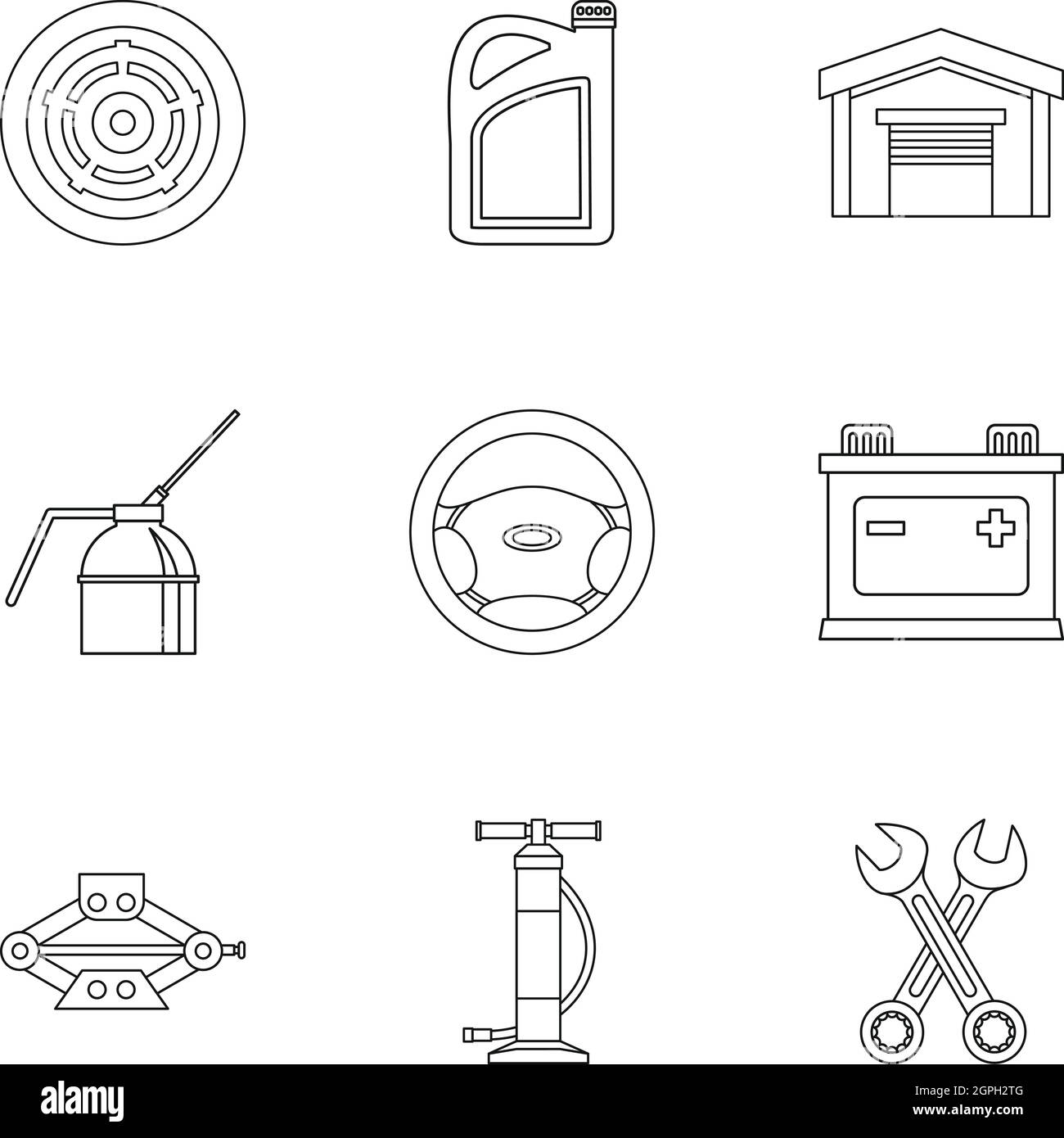 Car service outline icons Stock Vector Images - Alamy