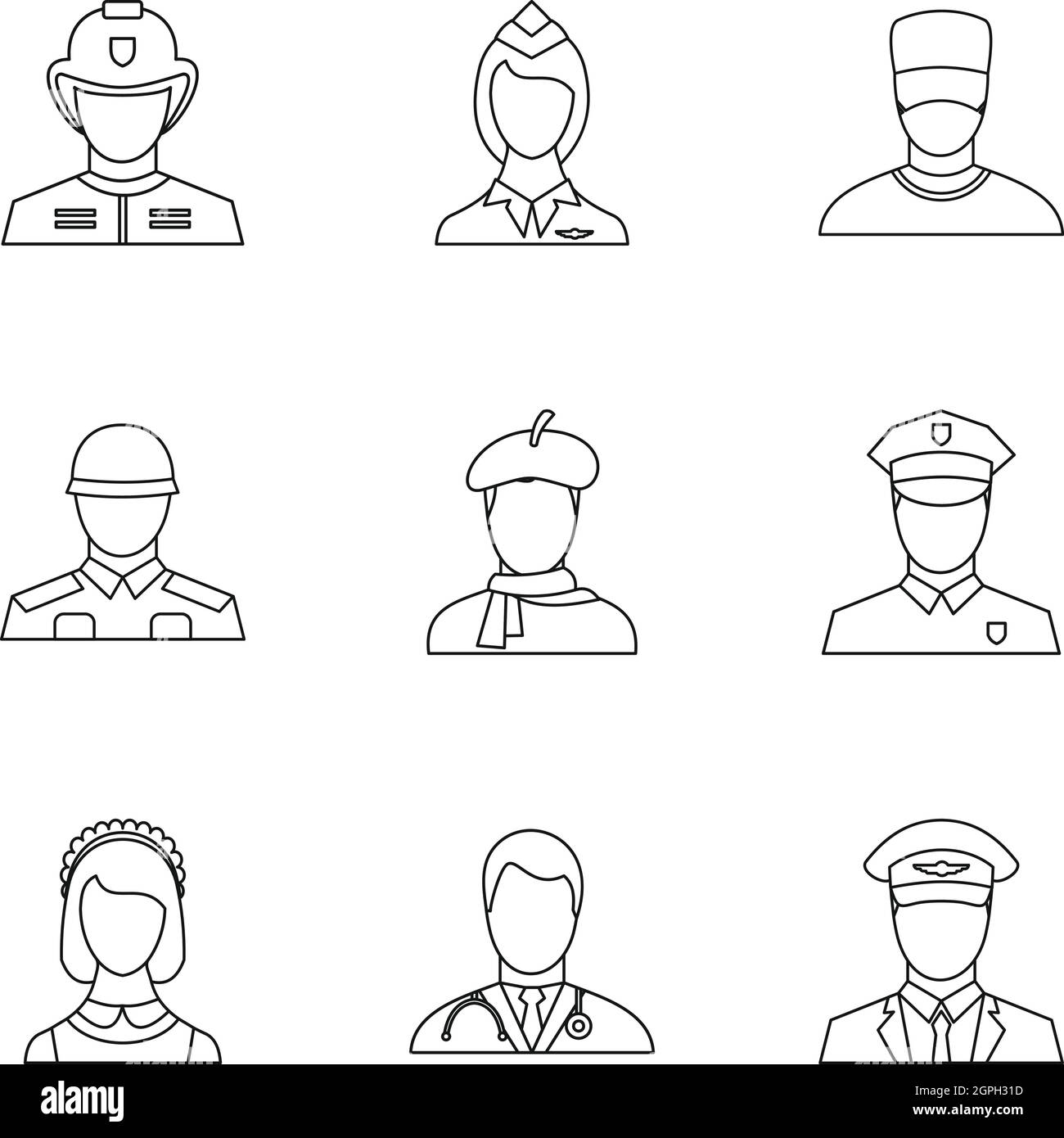 Occupation icons Stock Vector Images - Alamy