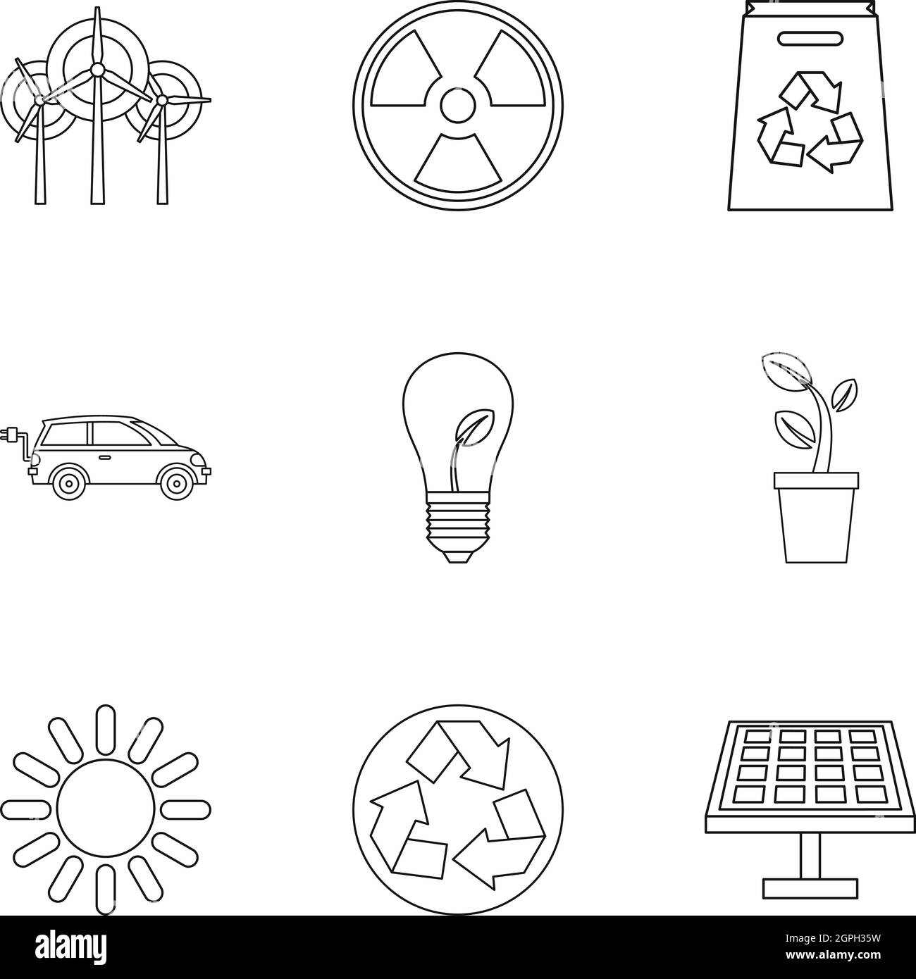 Conservation icons set, outline style Stock Vector Image & Art - Alamy