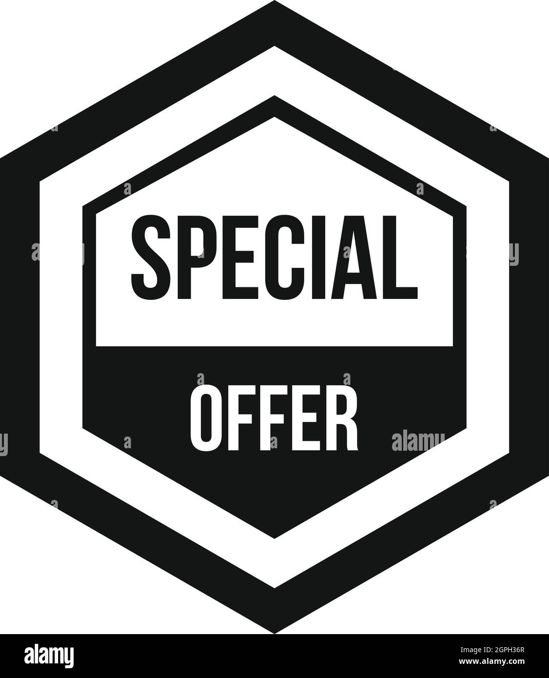 Special offer pentagon icon, simple style Stock Vector Image & Art - Alamy