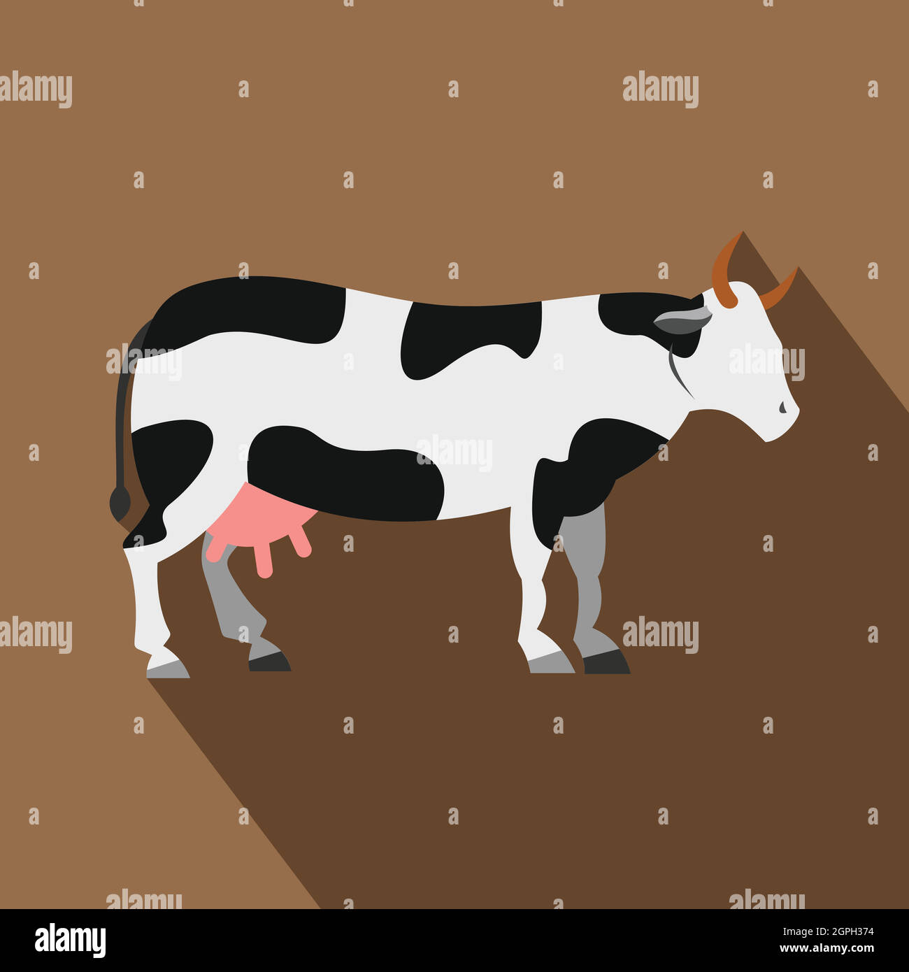 Cow icon, flat style Stock Vector Image & Art - Alamy