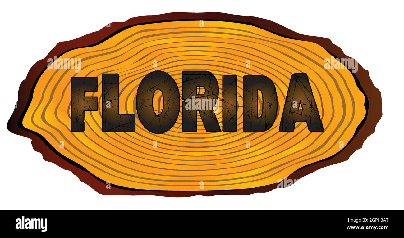 Florida Log Sign Stock Vector Image & Art - Alamy