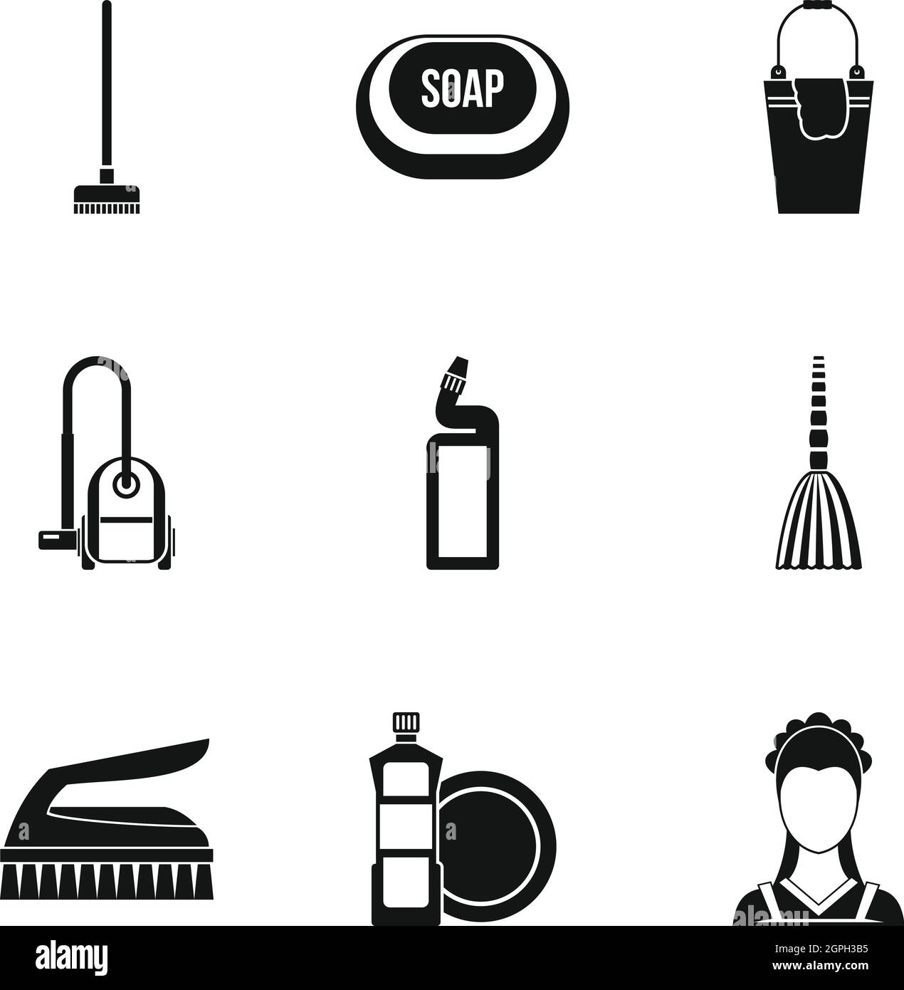 Cleaning icons set, simple style Stock Vector Image & Art - Alamy