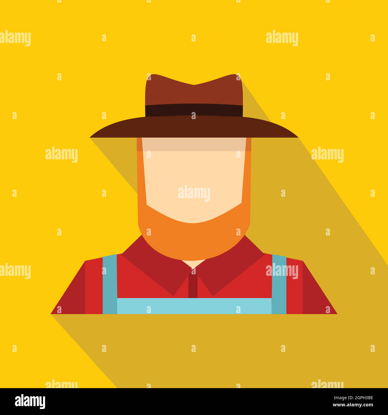 Farmer icon, flat style Stock Vector Image & Art - Alamy