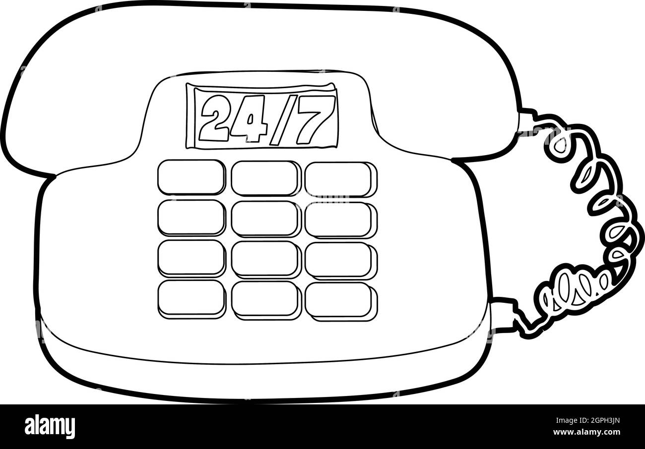 Phone icon, outline style Stock Vector Image & Art - Alamy