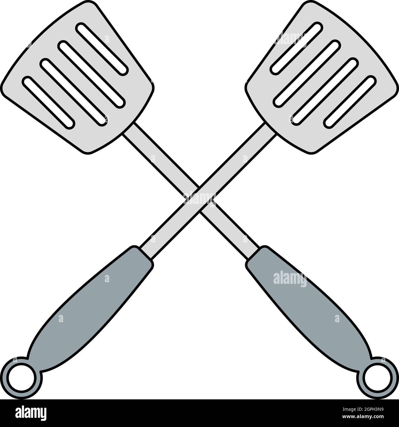 Crossed Frying Spatula Stock Vector Image & Art - Alamy