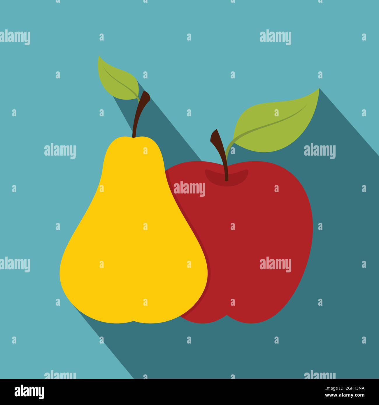 Apple pear Stock Vector Images - Alamy