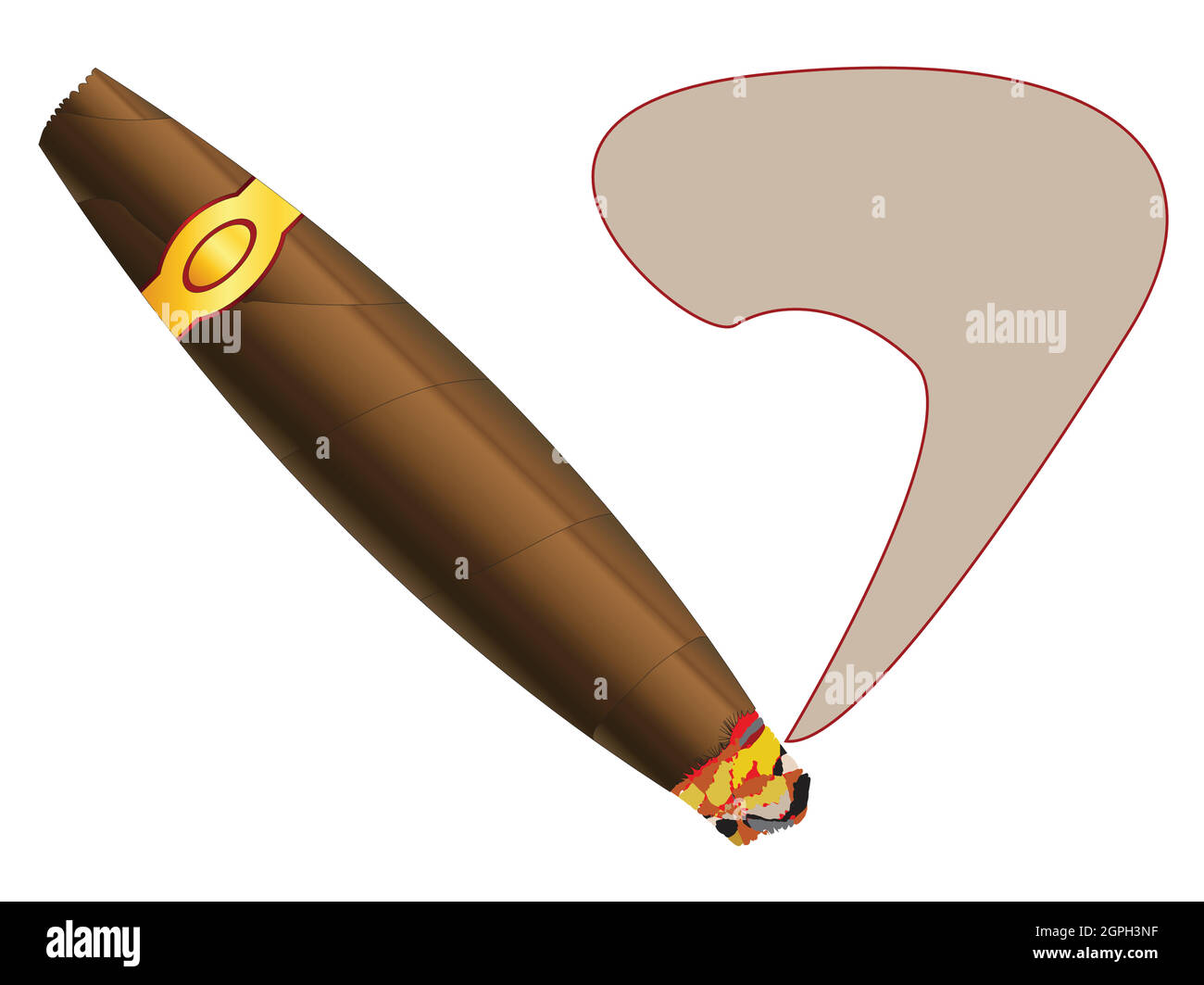 Large Cuban Style Cigar Stock Vector Image & Art - Alamy